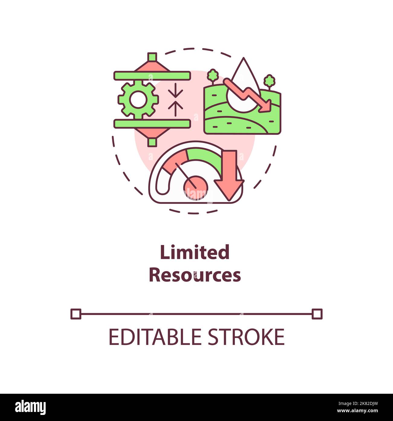 Limited agriculture resources concept icon Stock Vector Image & Art - Alamy