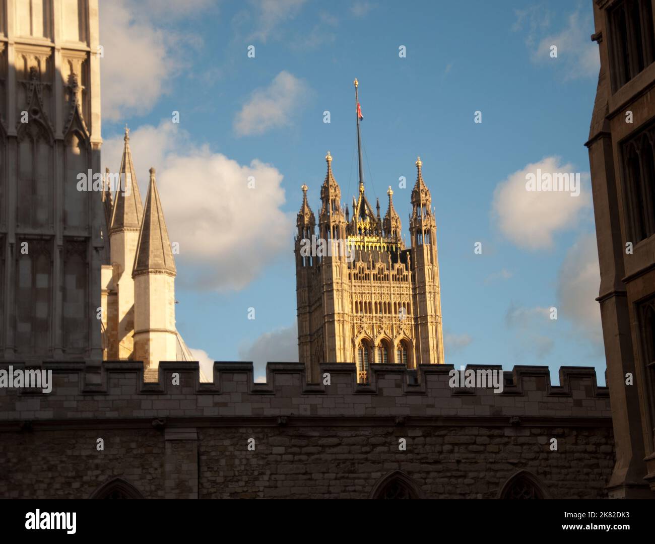 Parliament buildings as seen through Westminster Abbey, Westminster ...