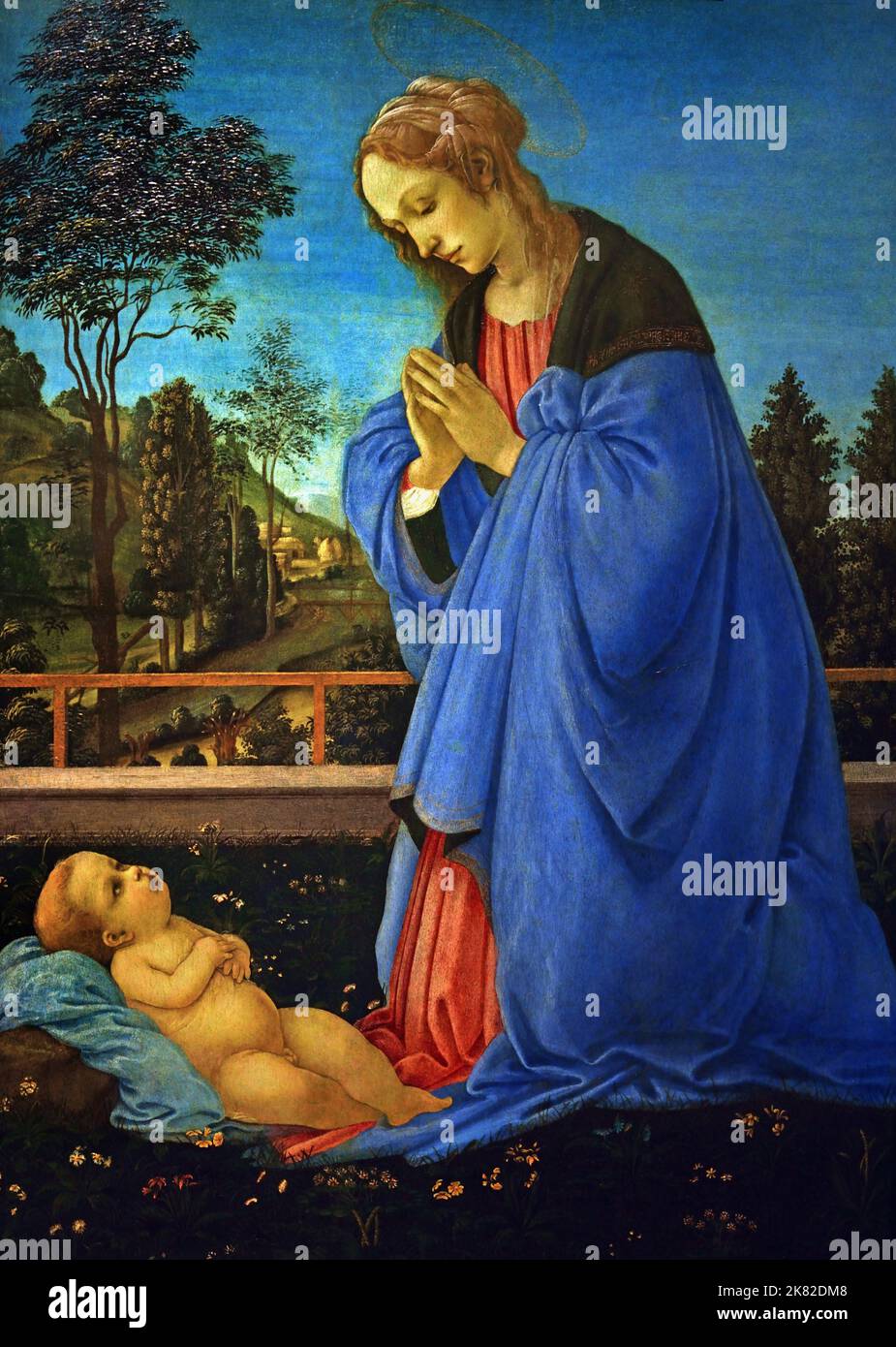 Adoration of the Child 1493 Filippino Lippi (1457–1504) Italian painter working during the High ...