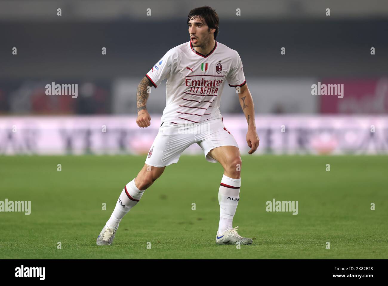 Verona, Italy, 16th October 2022. Sandro Tonali of AC Milan during the ...