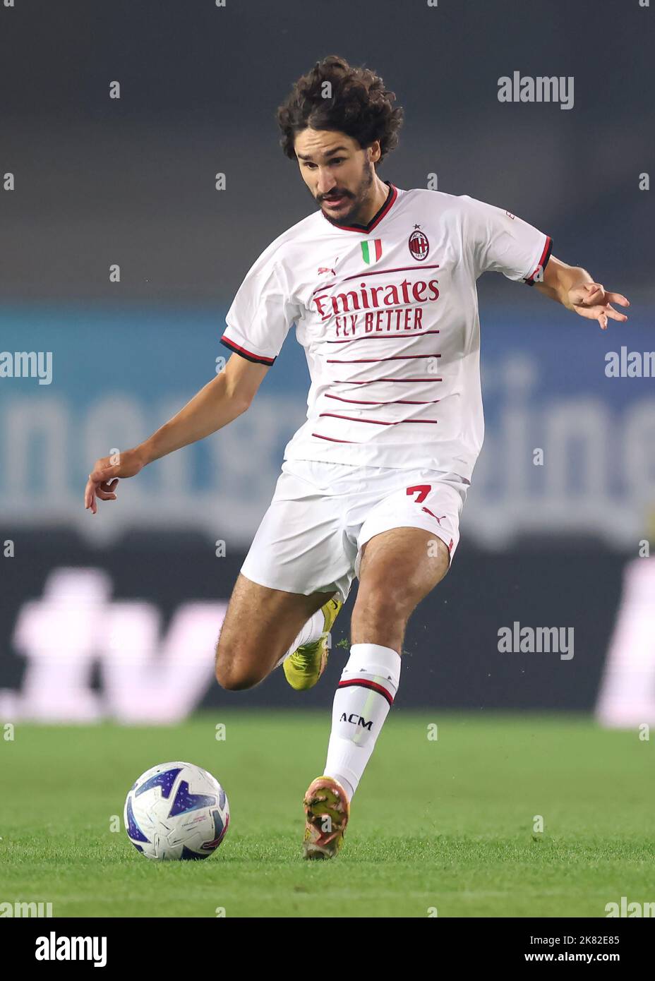 Verona, Italy, 16th October 2022. Yacine Adli of AC Milan during the ...