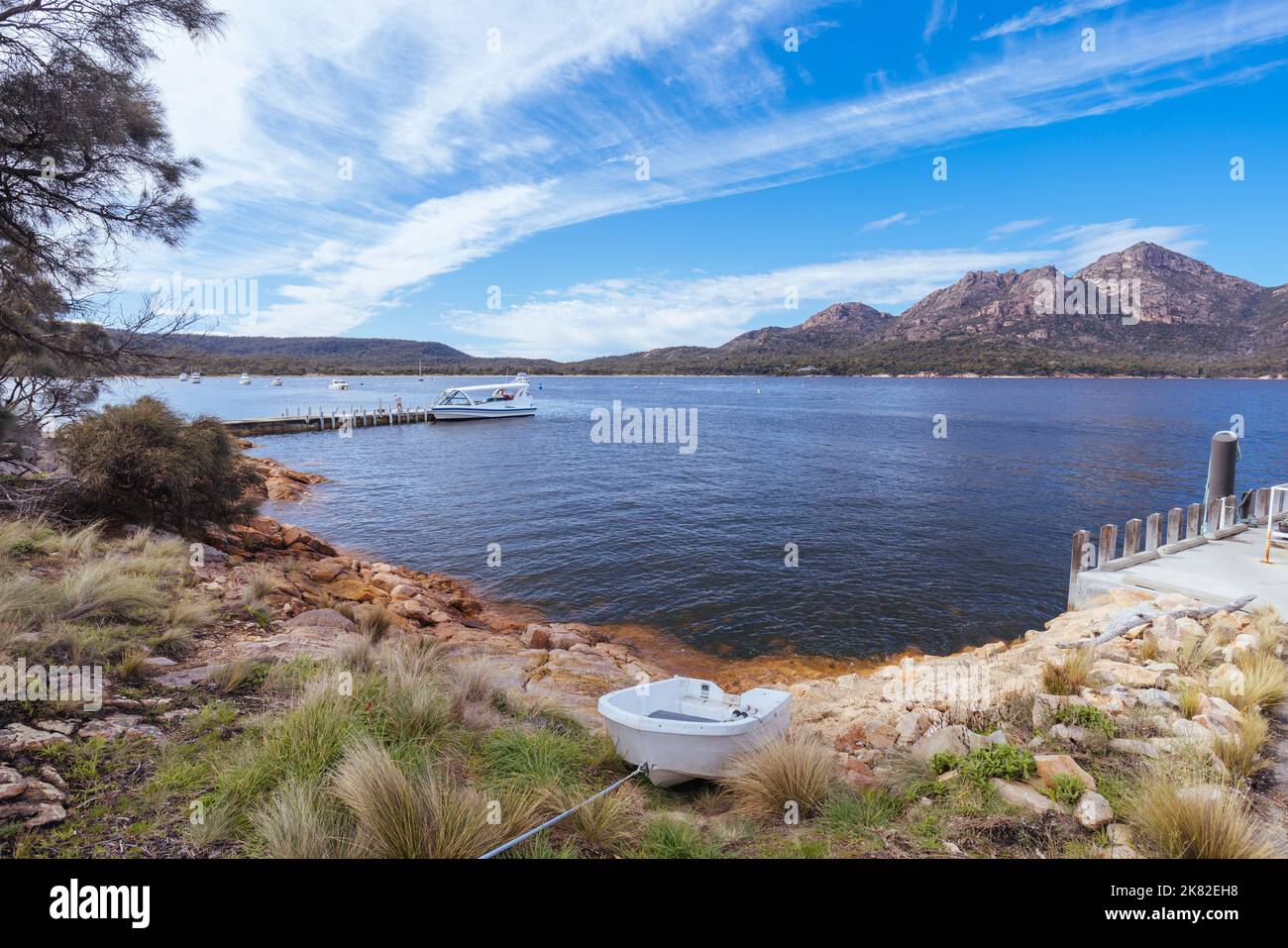 Coles Bay Foreshore In Freycinet Tasmania Australia Stock Photo - Alamy