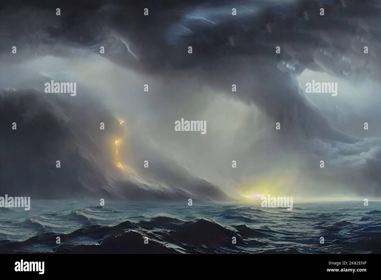 Stormy sea ocean painting hi-res stock photography and images - Alamy