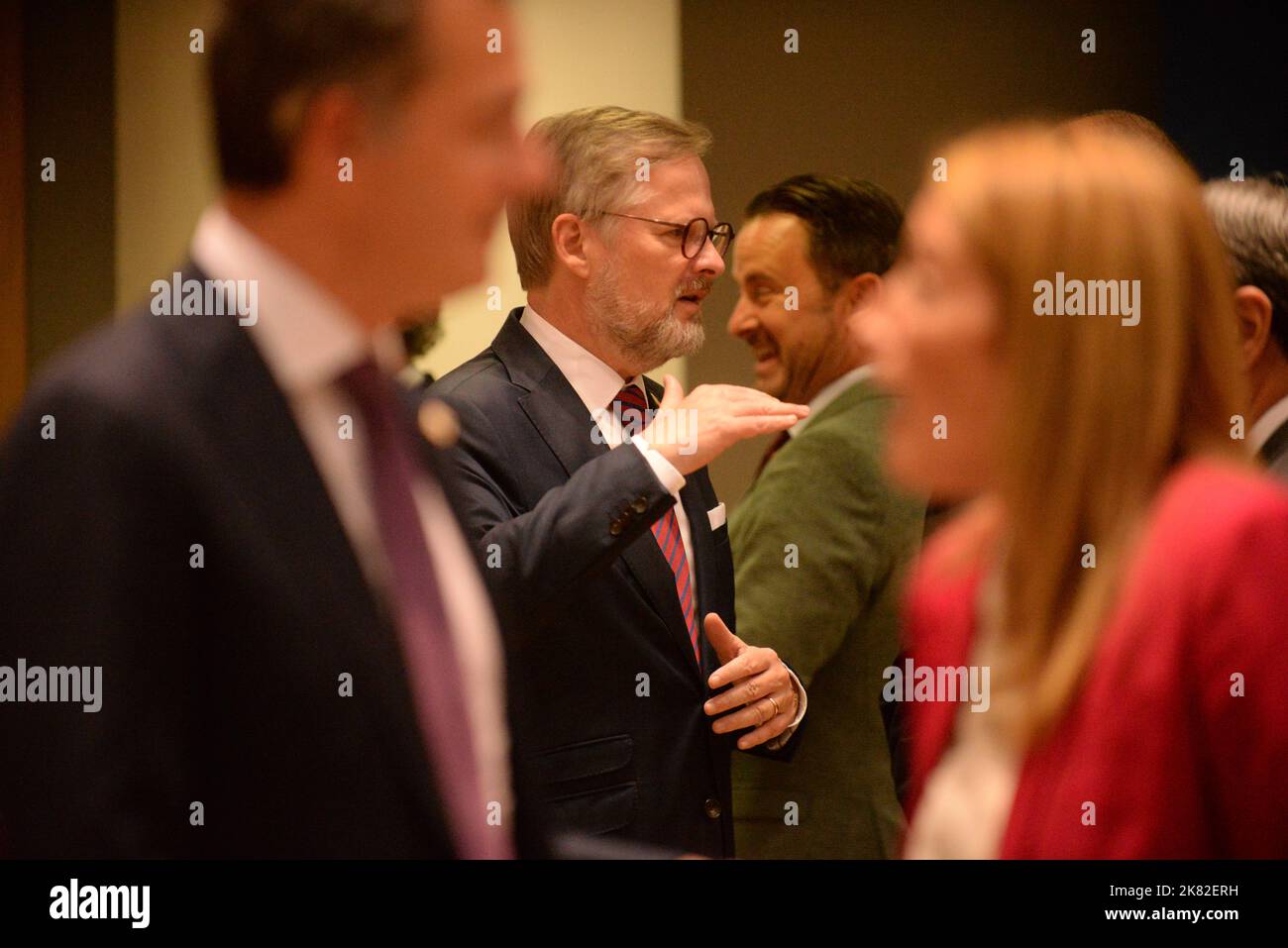 Brussels, Belgium. 20th Oct, 2022. Czech Prime Minister Petr Fiala ...