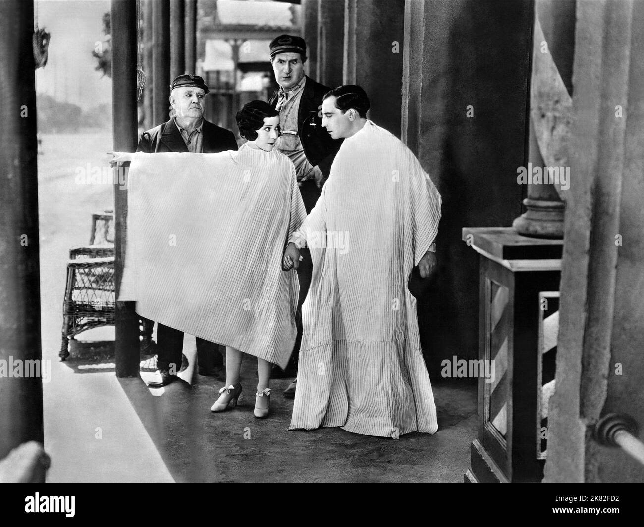 Ernest Torrence, Buster Keaton & Marion Byron Film: Steamboat Bill, Jr ...