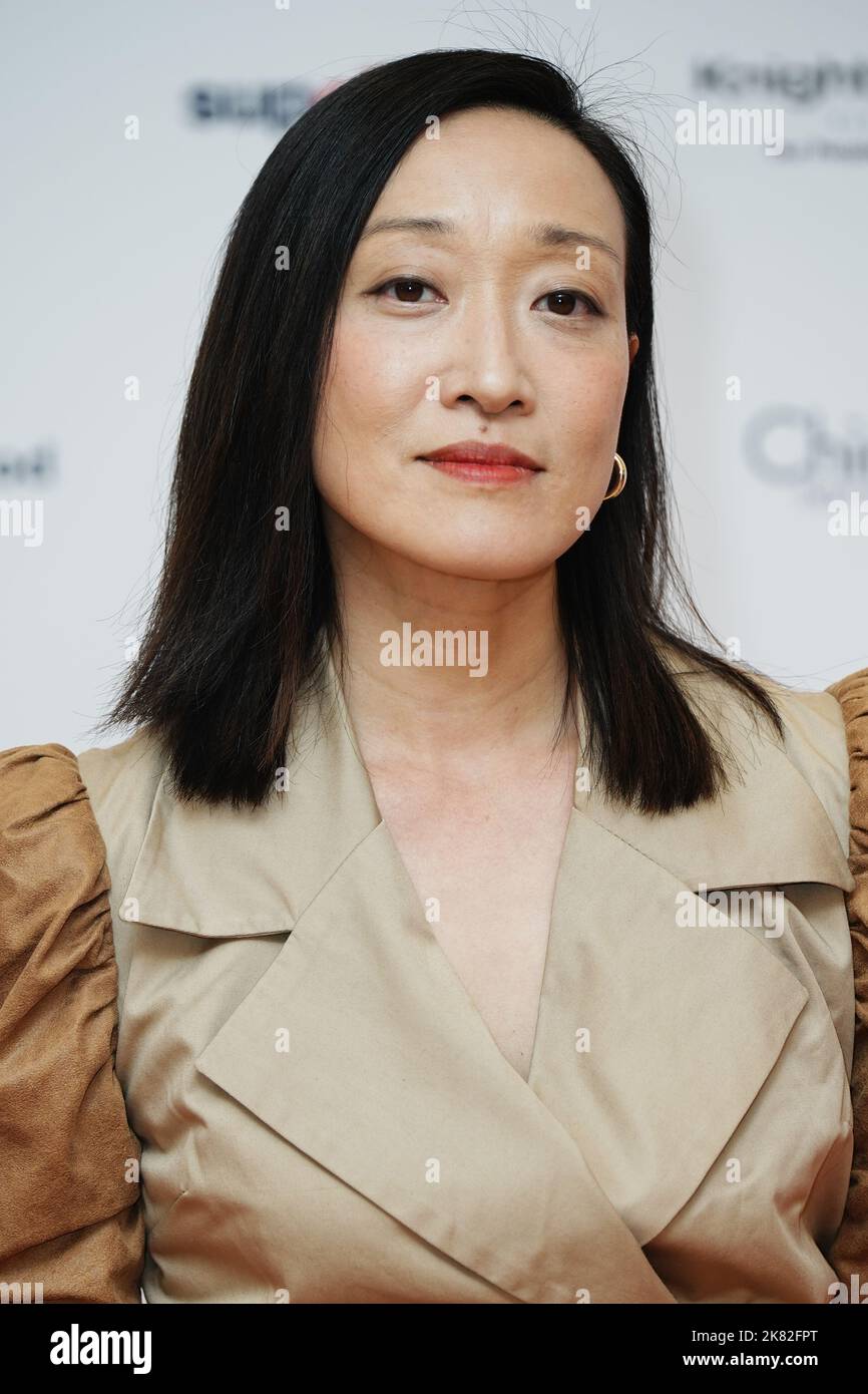 Gabby Wong attending the UK premiere of Confetti at BAFTA in London ...