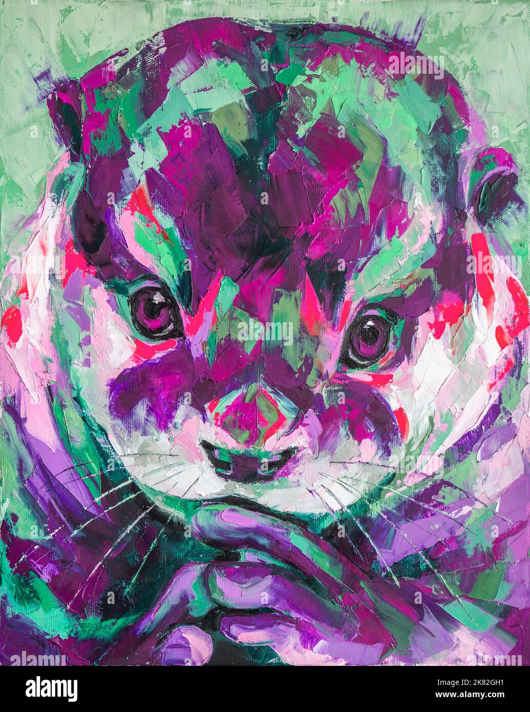 Otter drawing hi-res stock photography and images - Alamy
