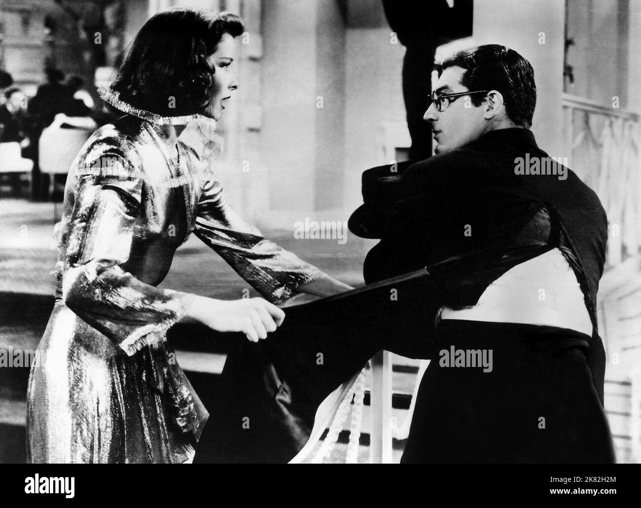 Katharine Hepburn & Cary Grant Film: Bringing Up Baby (1938) Characters ...
