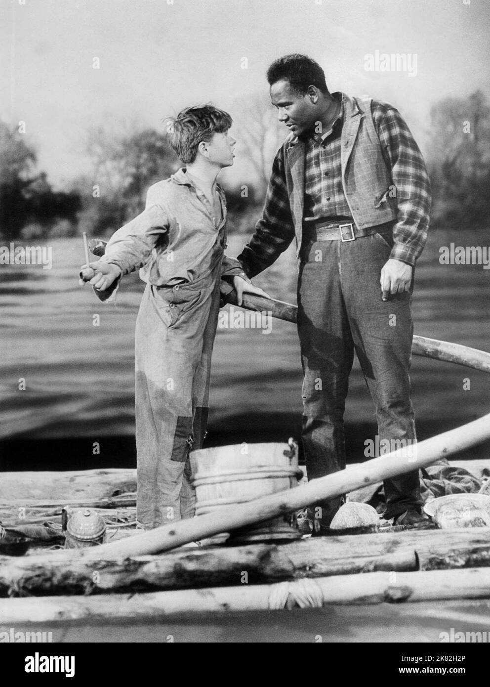 Mickey Rooney & Rex Ingram Film The Adventures Of Huckleberry Finn ...