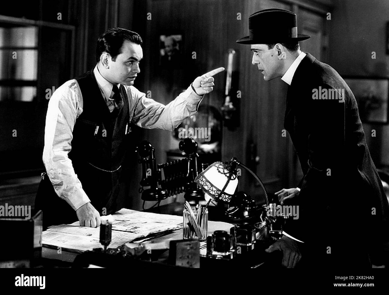 Edward G. Robinson & Boris Karloff Film Five Star Final (1929 ...