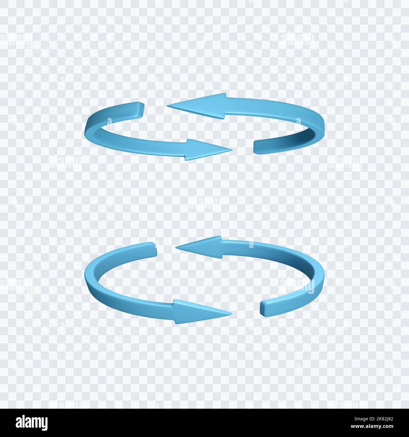 Blue recycle arrows icon. Rotation arrows in a circle sign. Vector illustration Stock Vector ...