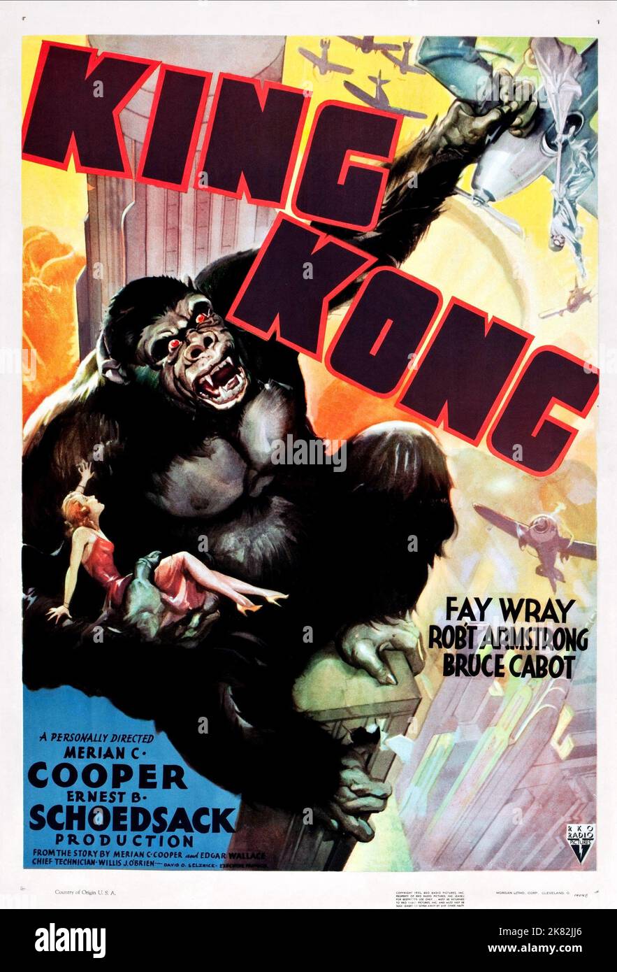Movie Poster Film King Kong (USA 1933) Director: Merian C. Cooper, E ...