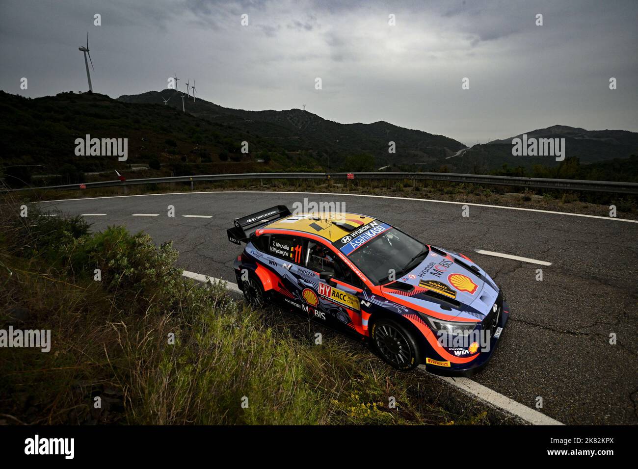 Spain. 20th Oct, 2022. Shakedown, NEUVILLE Martijn WYDAEGHE ,HYUNDAI ...
