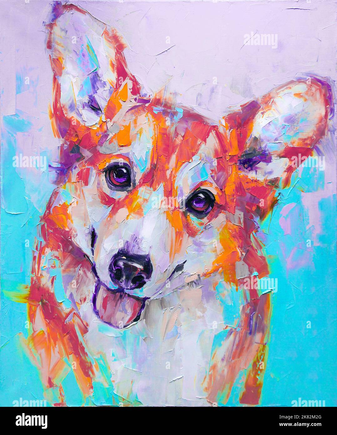 Abstract Dog Portrait Painting at Emma Sparks blog