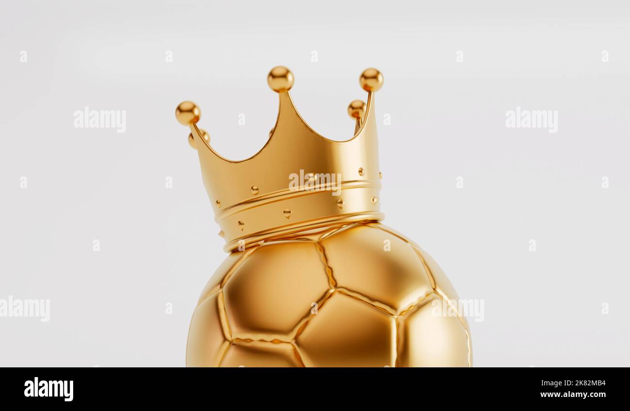 Illustration football ball golden crown hi-res stock photography and ...