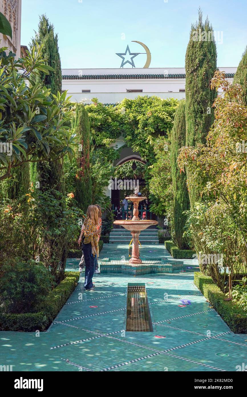 France, Paris, The Grand Mosque of Paris , Grande Mosquee de Paris ...