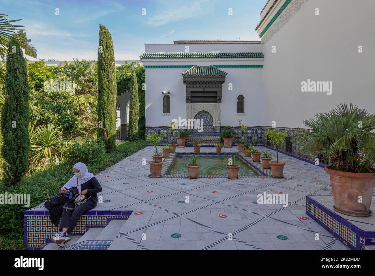 France, Paris, The Grand Mosque of Paris , Grande Mosquee de Paris ...