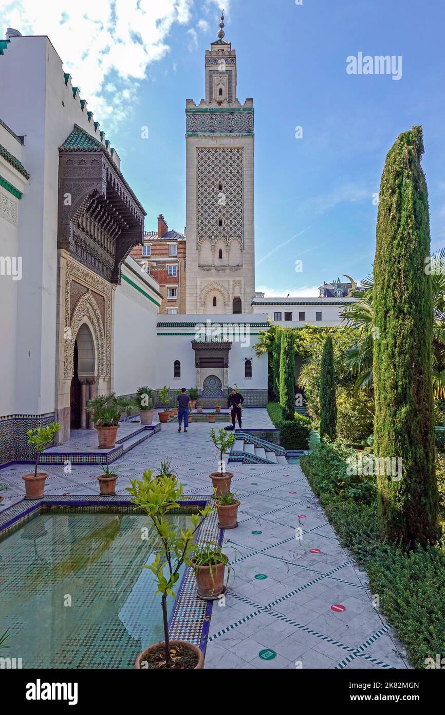 France, Paris, The Grand Mosque of Paris , Grande Mosquee de Paris ...