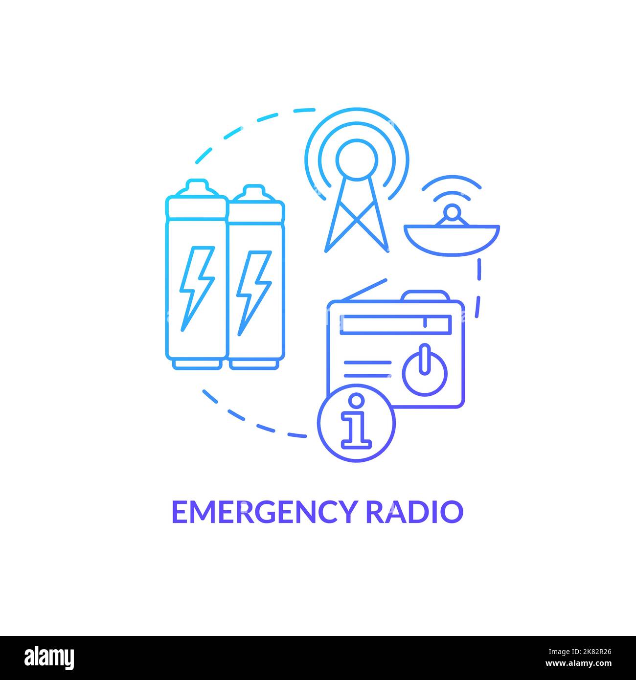 Emergency radio blue gradient concept icon Stock Vector Image & Art - Alamy