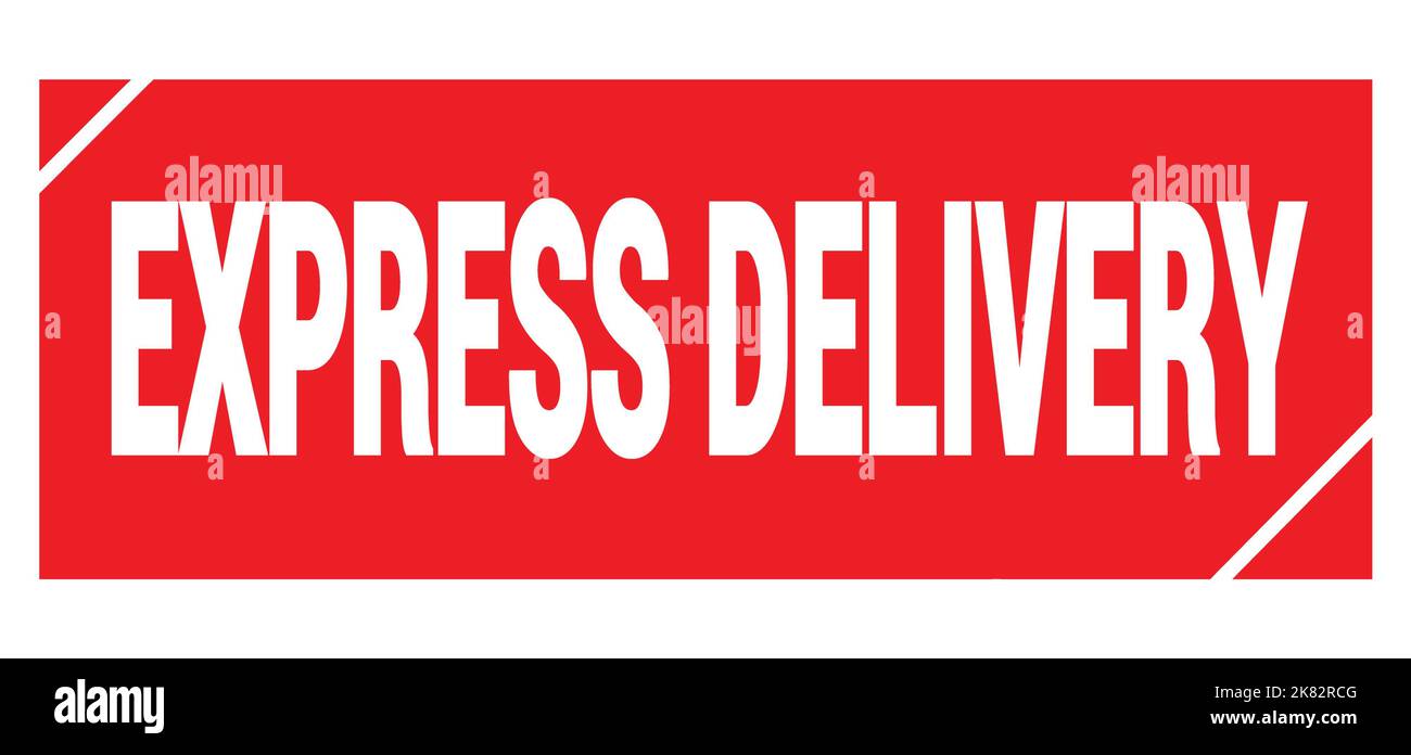 EXPRESS DELIVERY text written on red grungy stamp sign Stock Photo - Alamy