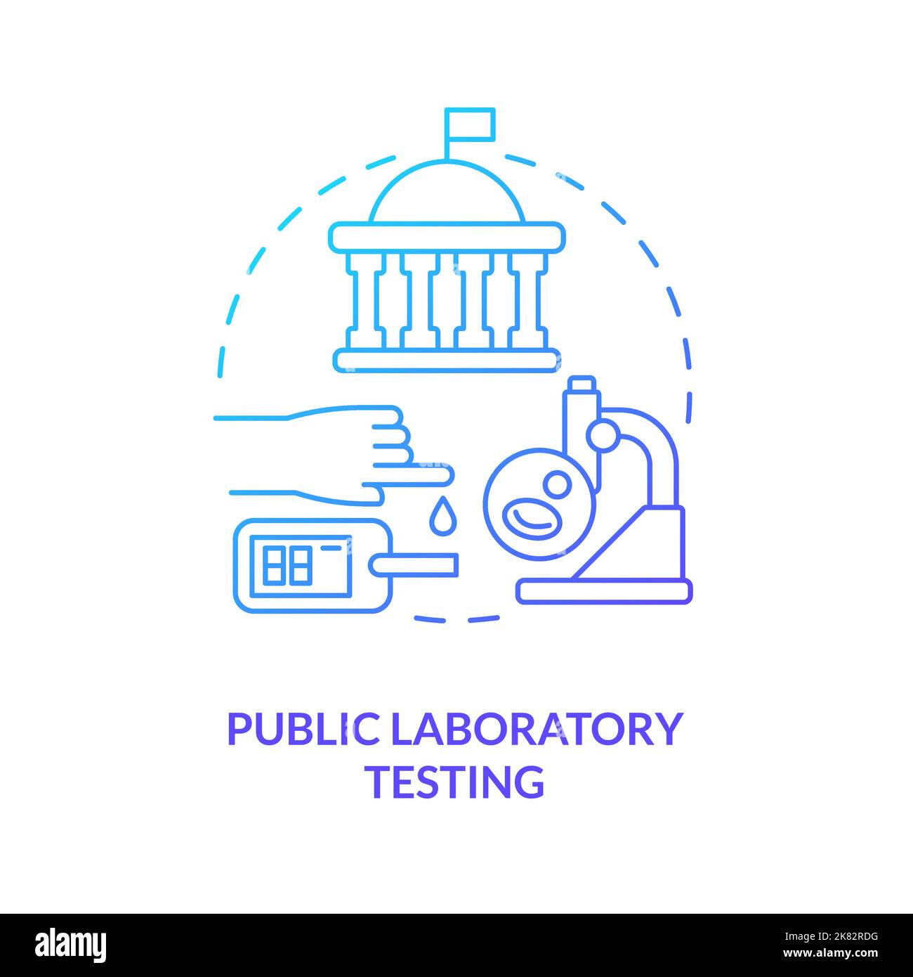 Laboratory testing blue gradient concept icon Stock Vector Image & Art ...
