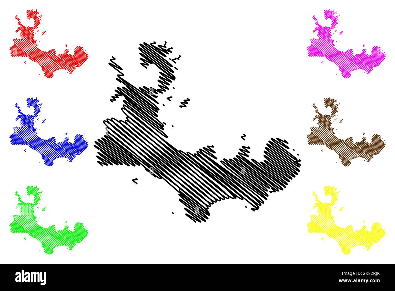Map of isles of scilly Stock Vector Images - Alamy