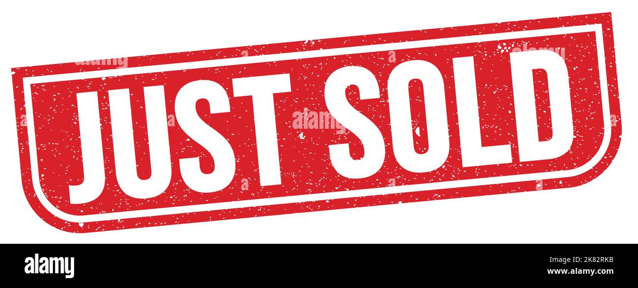 JUST SOLD text written on red grungy stamp sign Stock Photo - Alamy