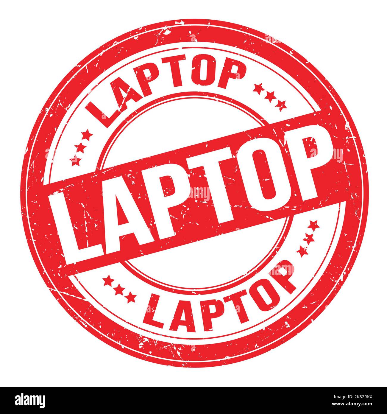 LAPTOP text written on red round grungy stamp sign Stock Photo - Alamy