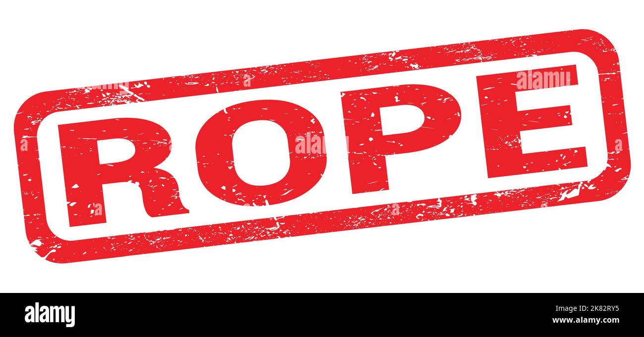 ROPE text written on red rectangle stamp sign Stock Photo - Alamy