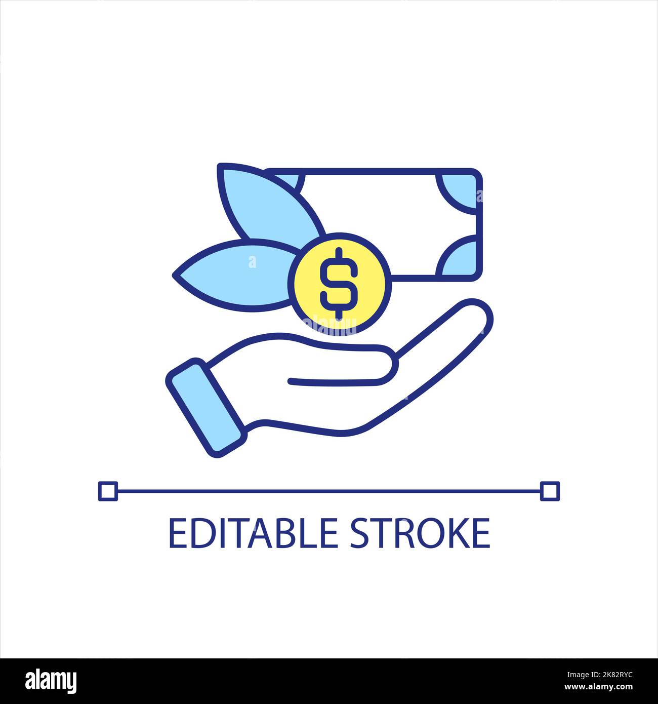 Saved money cash Stock Vector Images - Alamy