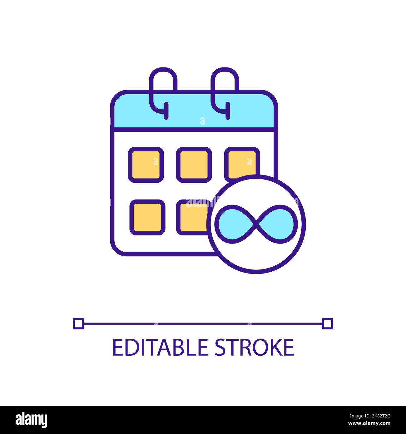 Permanent action RGB color icon Stock Vector Image & Art - Alamy