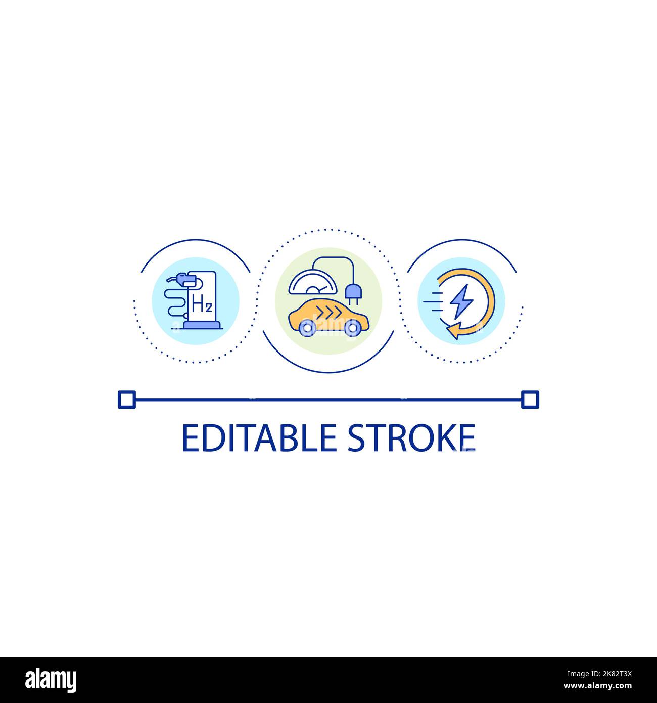 Hydrogen fuel cell engine Stock Vector Images - Alamy
