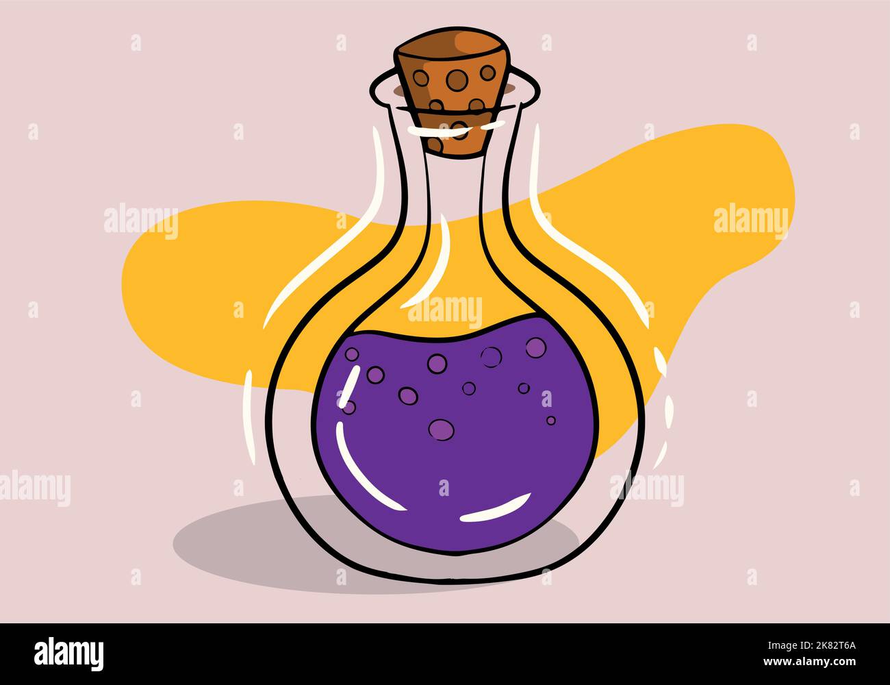 Hand drawn potion bottle, vector illustration Stock Vector Image & Art ...