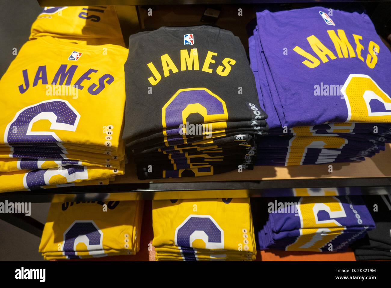 Branded Merchandise at the NBA Flagship Store on 545 Fifth Avenue, NYC ...