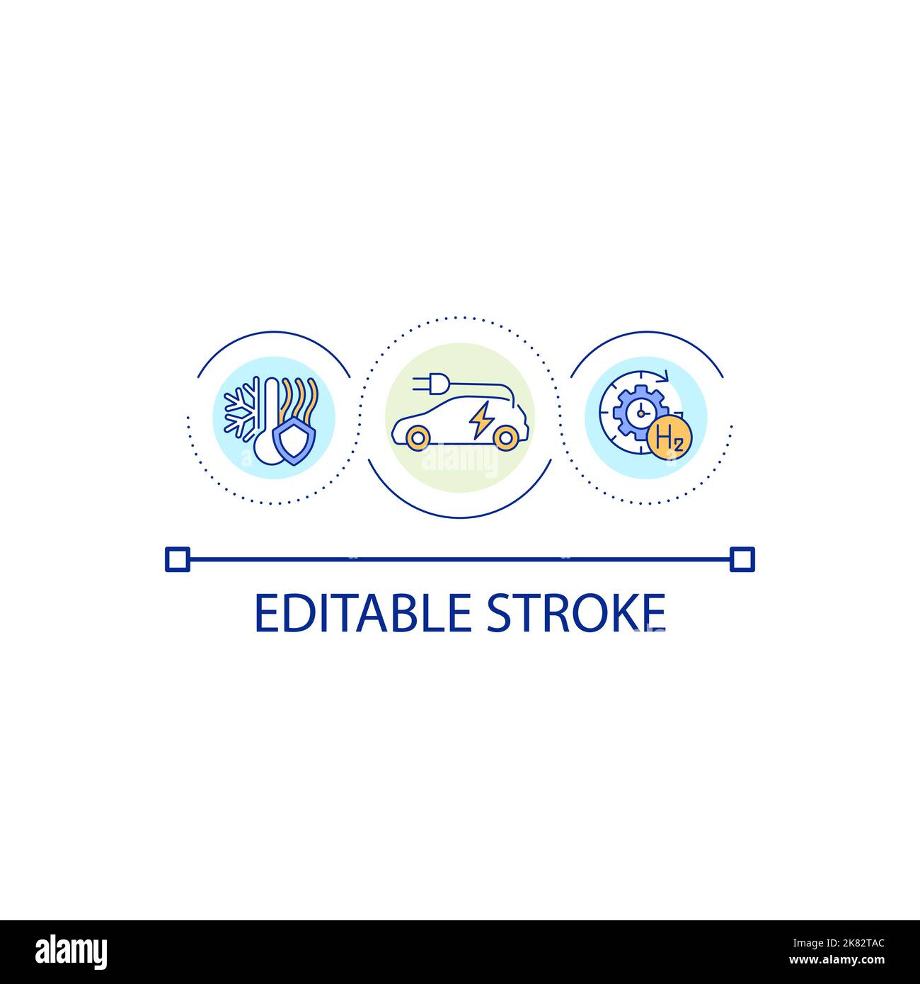 Hydrogen vehicle efficiency loop concept icon Stock Vector Image & Art ...