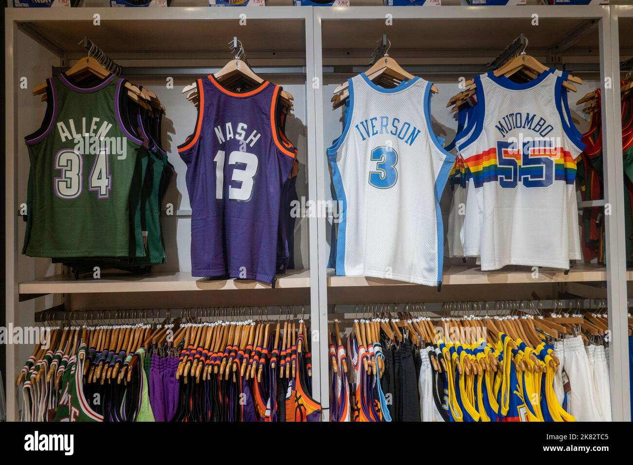 Branded Merchandise at the NBA Flagship Store on 545 Fifth Avenue, NYC ...