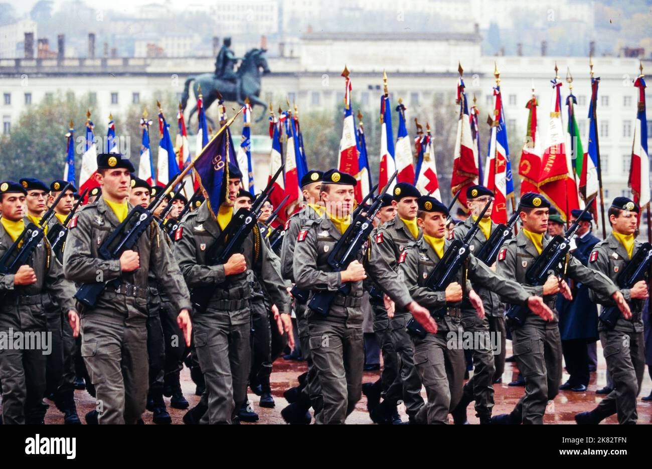 Military defile, November 11th ceremony, Lyon, France Stock Photo - Alamy