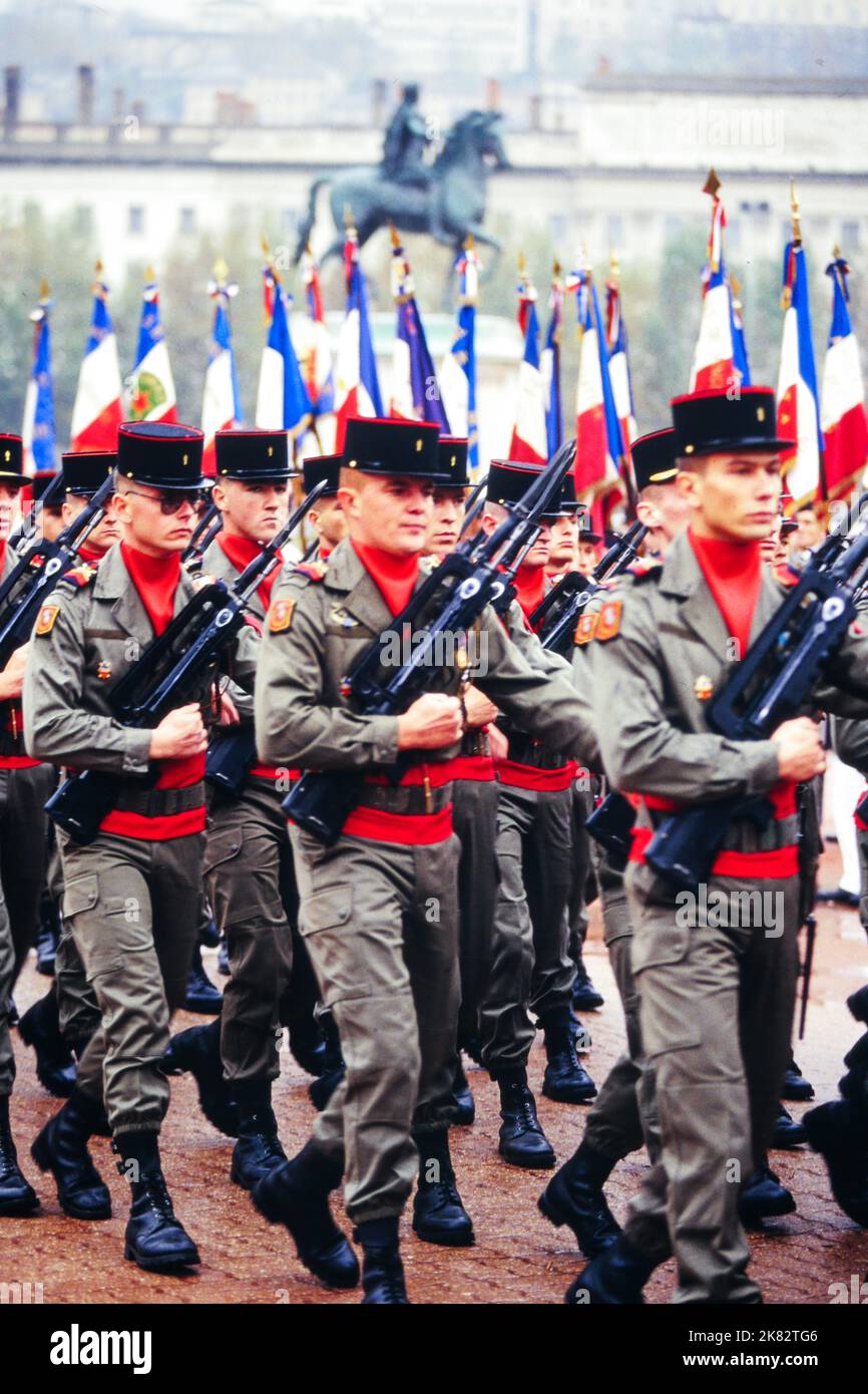 Military defile, November 11th ceremony, Lyon, France Stock Photo - Alamy