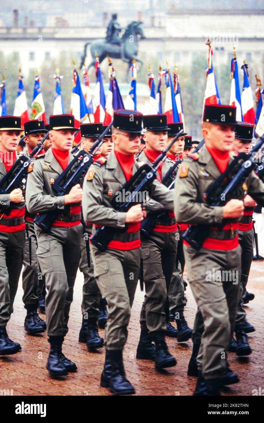 Military defile, November 11th ceremony, Lyon, France Stock Photo - Alamy