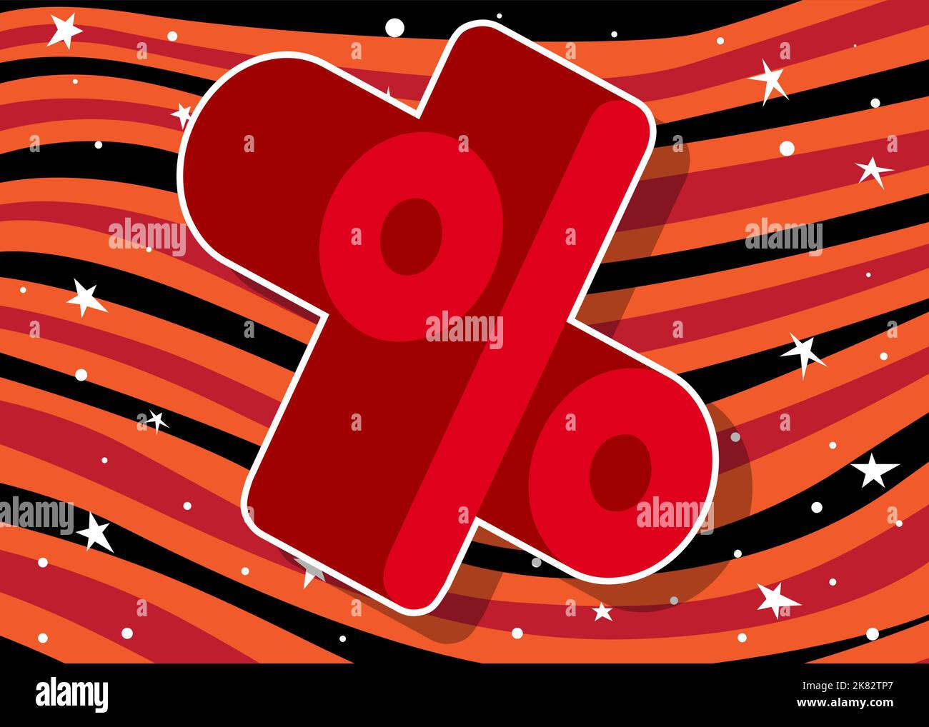 Colorful sale banner template design with Huge Percentage Sign. Special ...