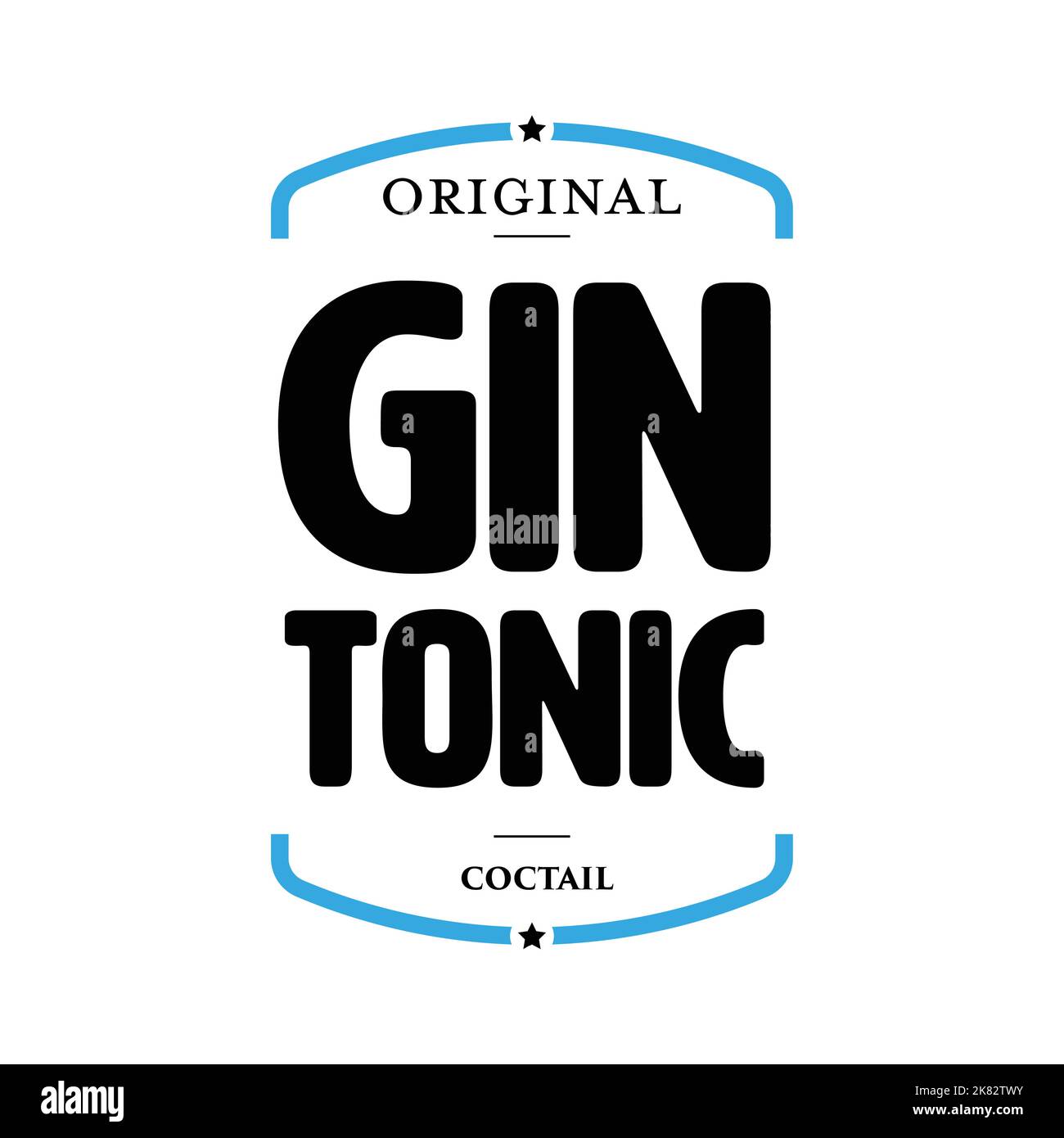 Gin Tonic coctail vintage sign Stock Vector Image & Art - Alamy
