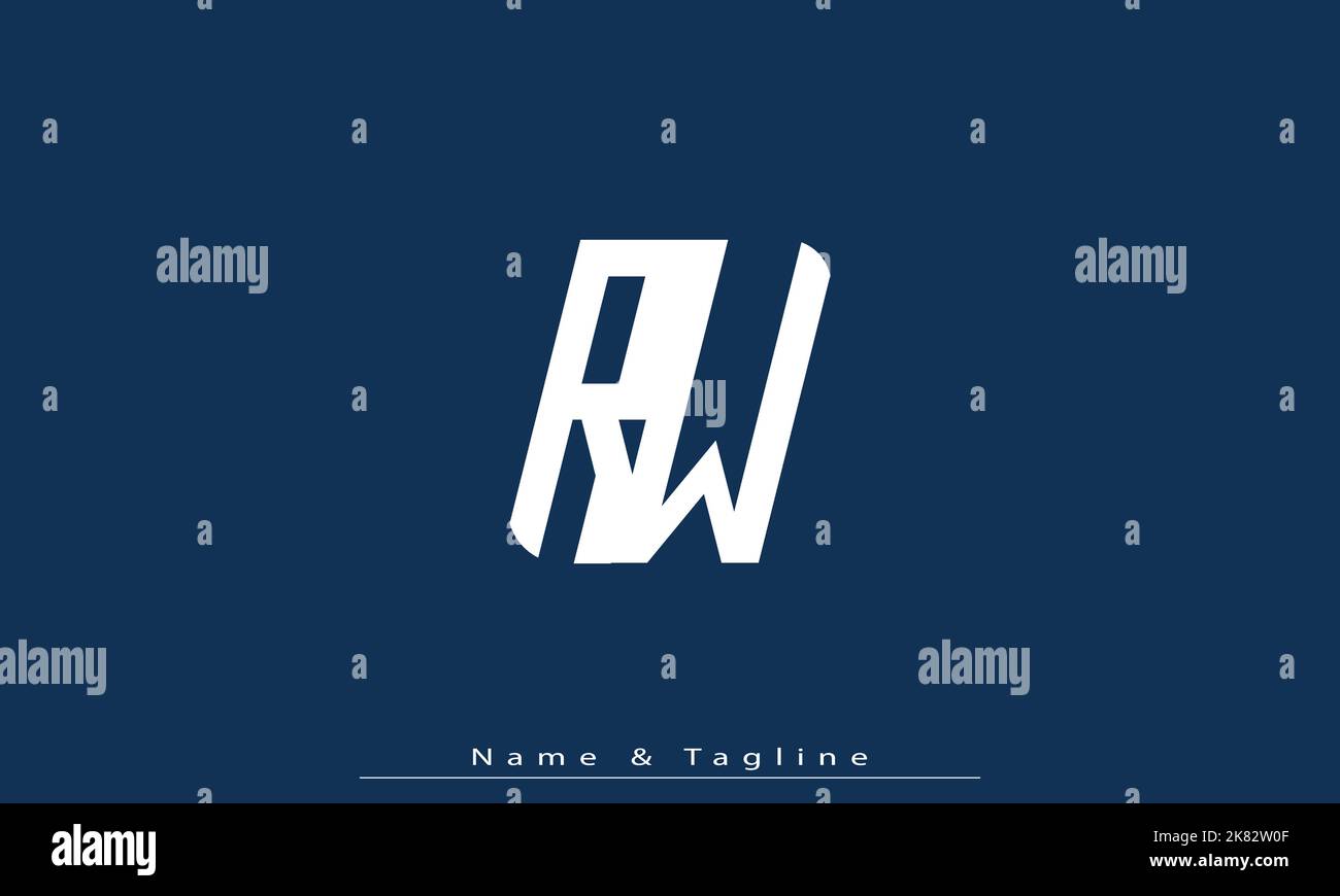 Alphabet letters Initials Monogram logo RW , WR Stock Vector Image ...