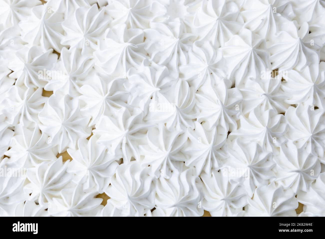 macro with details in the texture of pastry cream, decoration ...