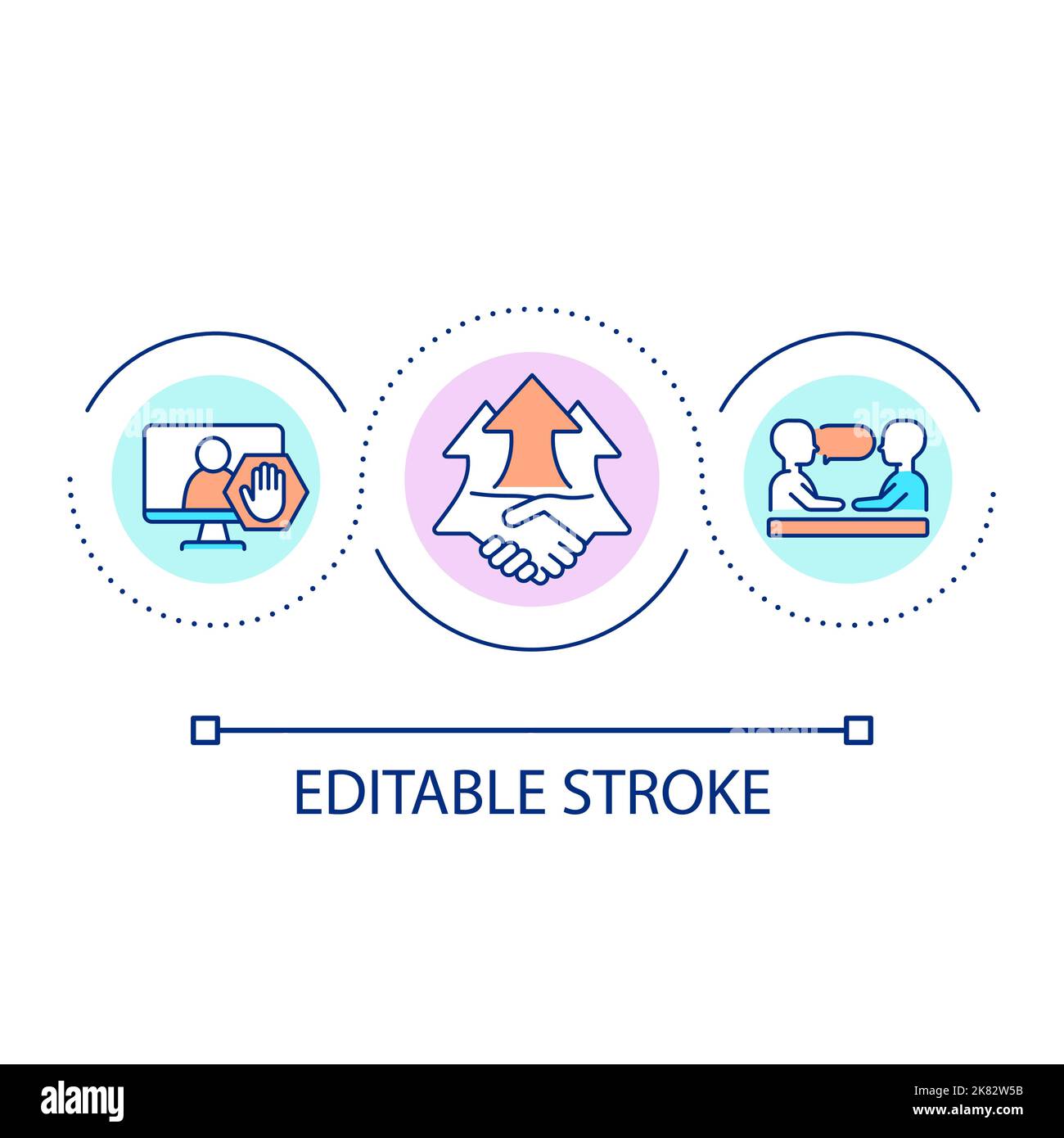 Personal meeting loop concept icon Stock Vector Image & Art - Alamy