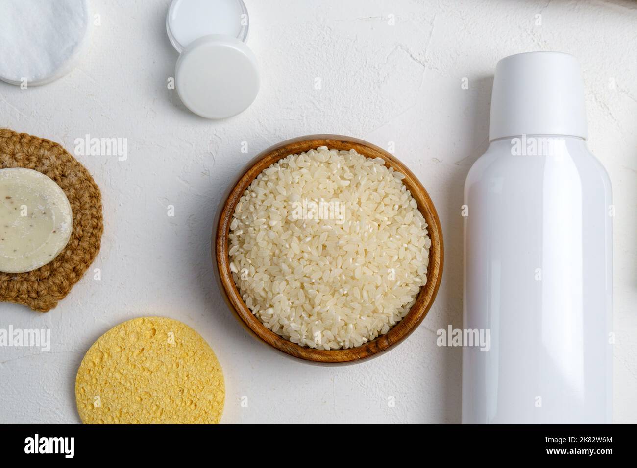 Rice for skin care face cleansing cosmetic product. Natural beauty ...