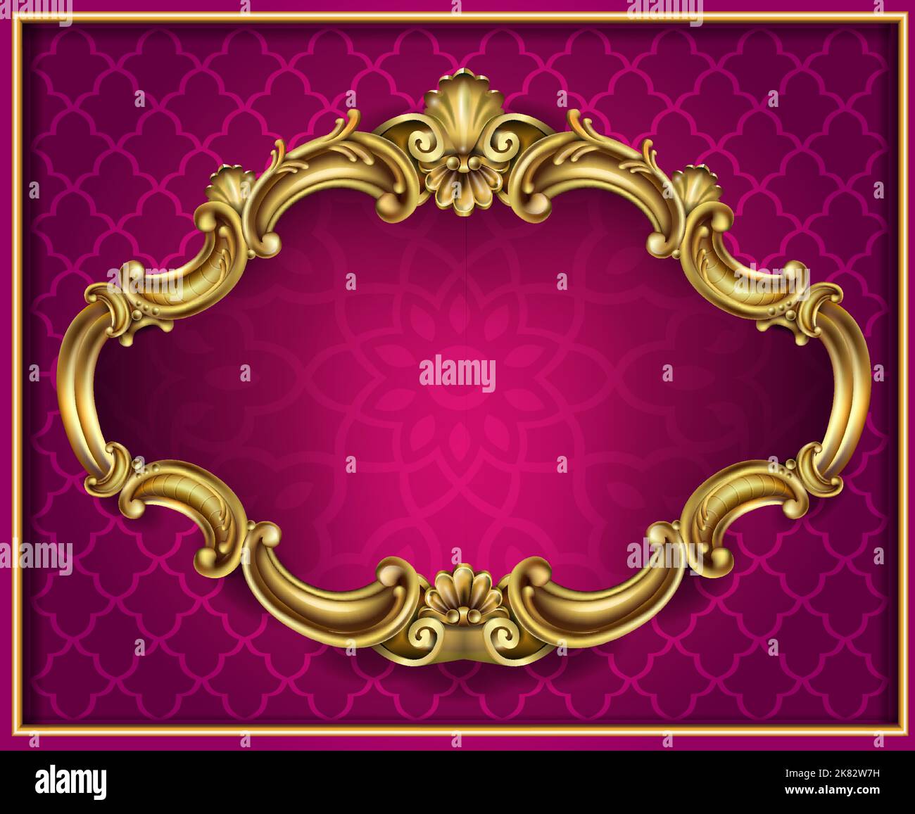 Golden vintage vignette frame with background Stock Vector Image & Art ...