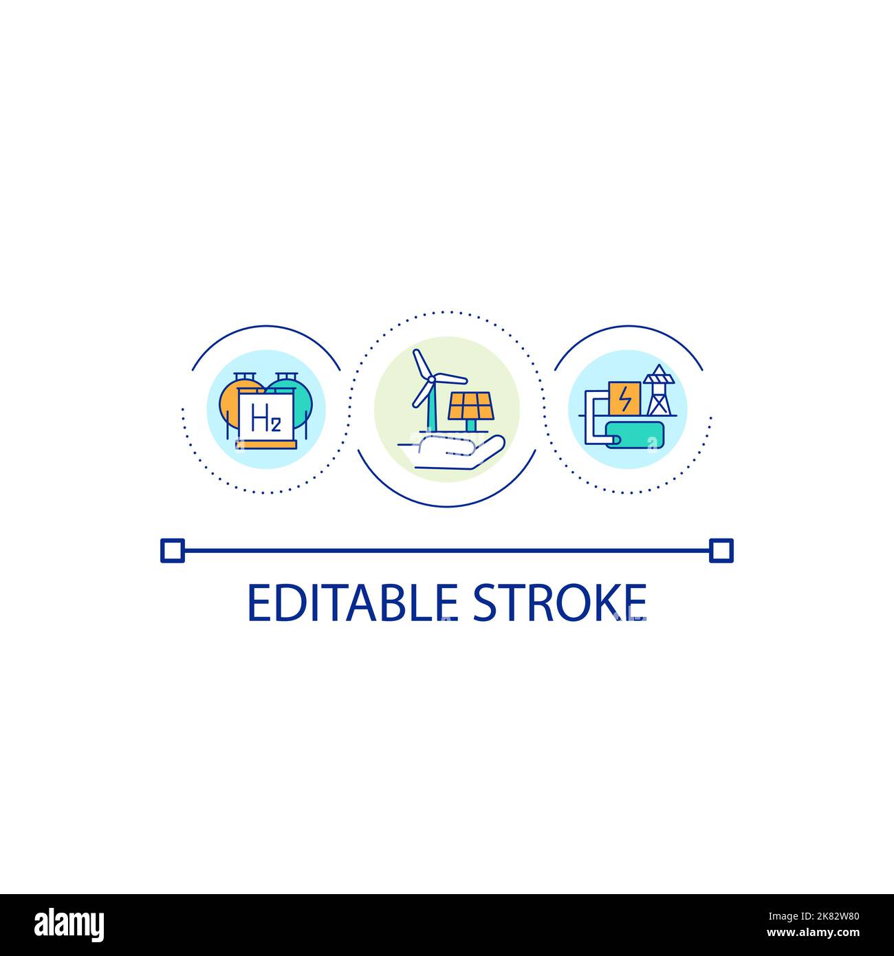 Renewable energy system loop concept icon Stock Vector Image & Art - Alamy