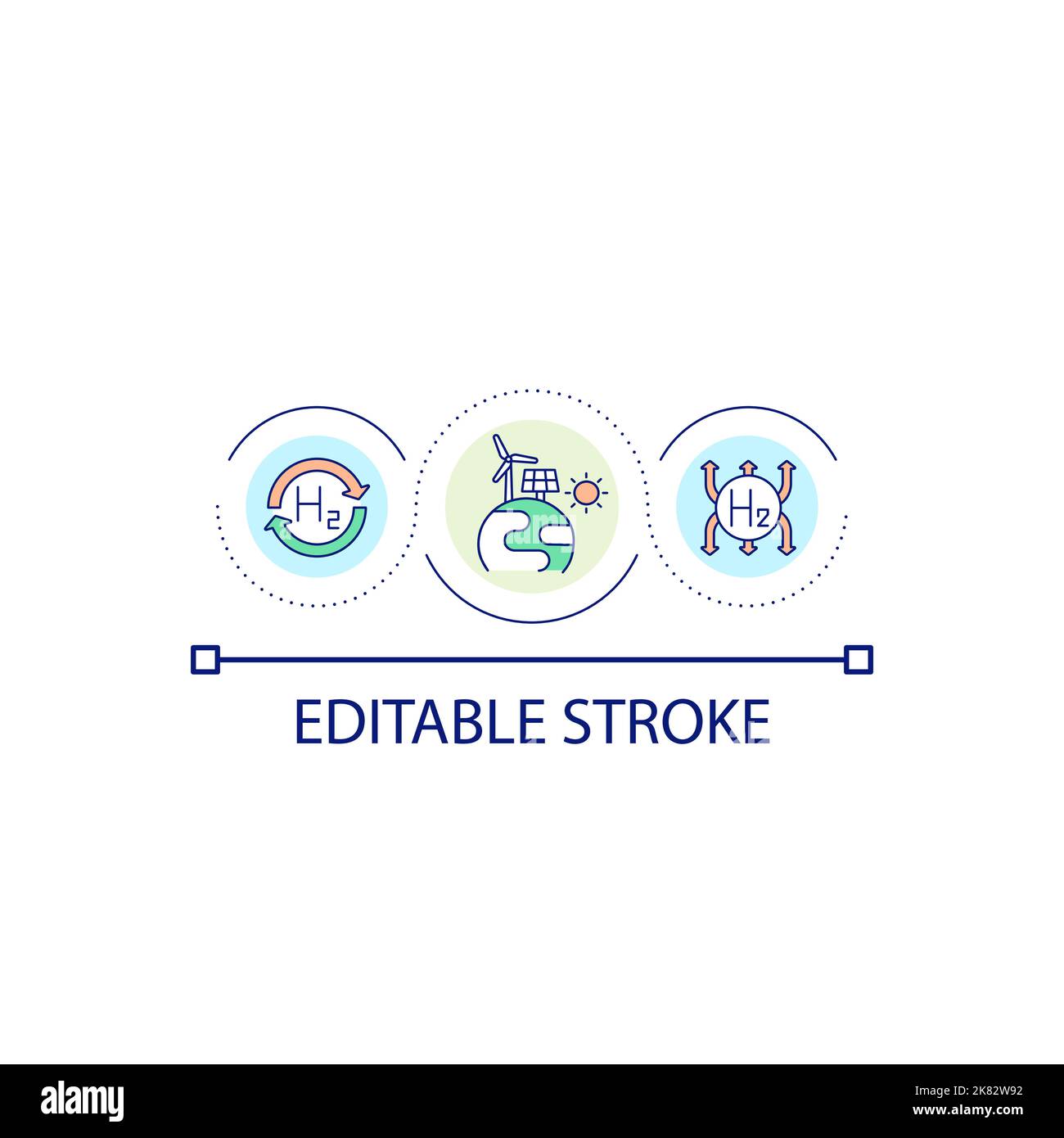 Eco energy hydrogen line Cut Out Stock Images & Pictures - Alamy