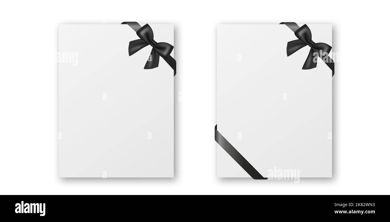 Vector Blank Funeral Card, Banner Template, Background with Black Silk ...