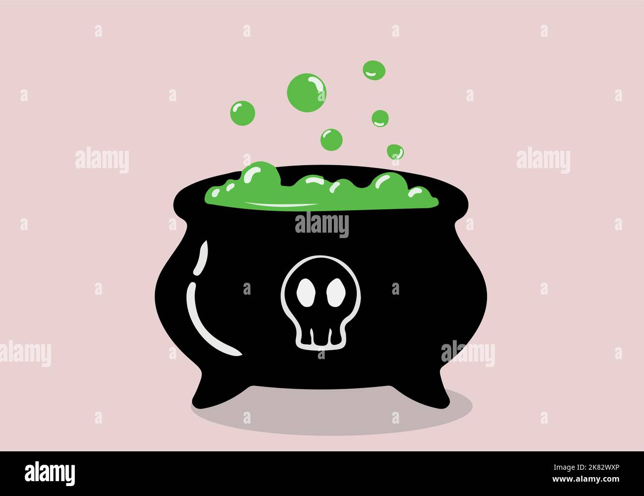 Boiling Witch Cauldron with Steaming Poison as Magical Object and ...